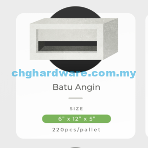 Ventilation Block (Flat) / Batu Angin Rata - chghardware