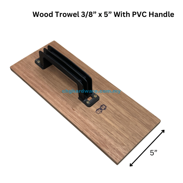 Wood Trowel 3/8" x 5" With PVC Handle - chghardware