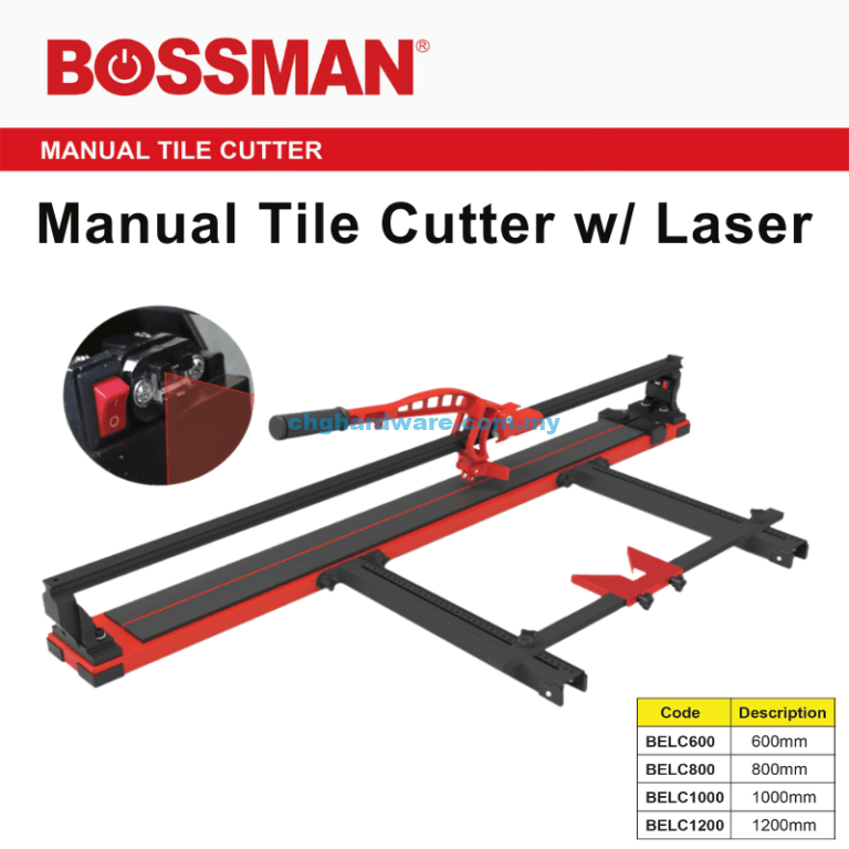 BOSSMAN Manual with Laser Guide Tile Cutter - chghardware